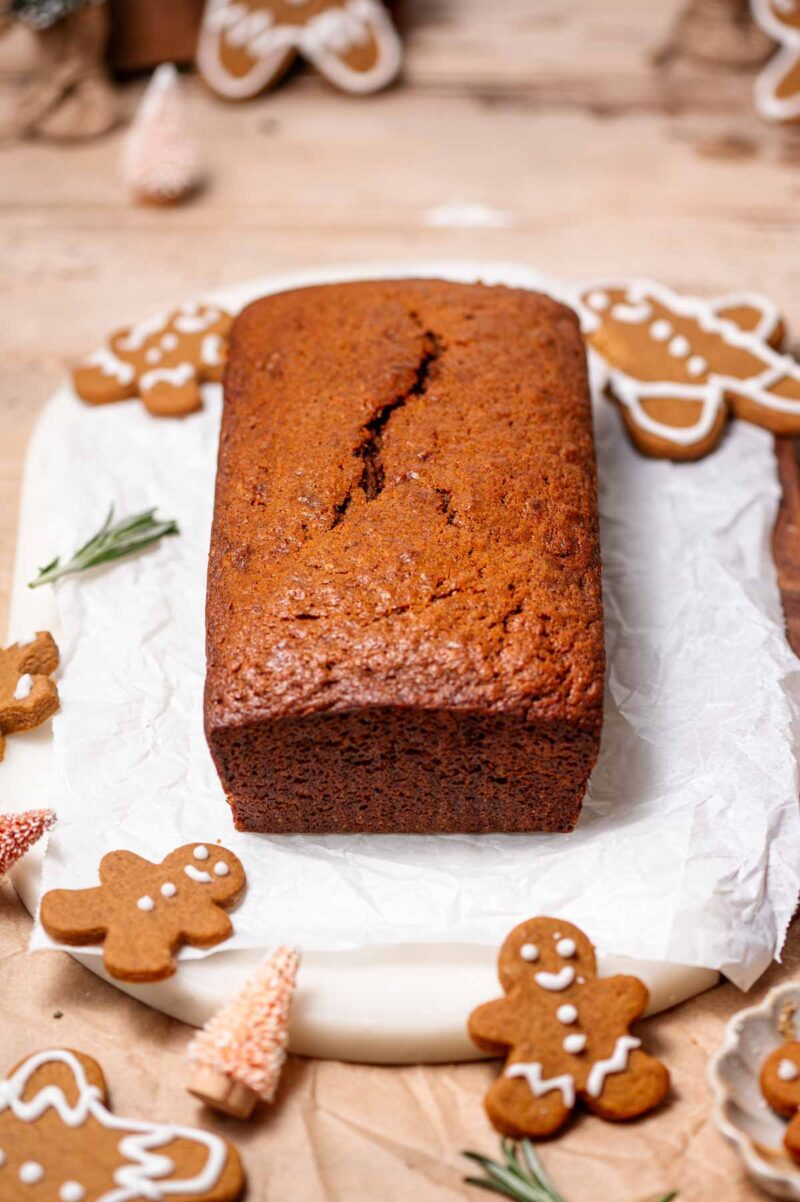 Banana Gingerbread Loaf with Cream Cheese Frosting