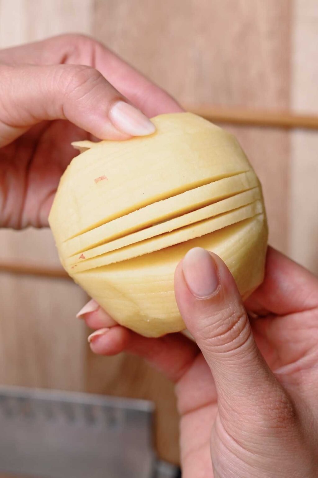 Baked Hasselback Apples with Pecan Crumble