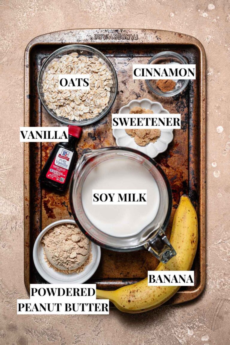 High Protein PB2 Peanut Butter Oatmeal (Creamy & Vegan)