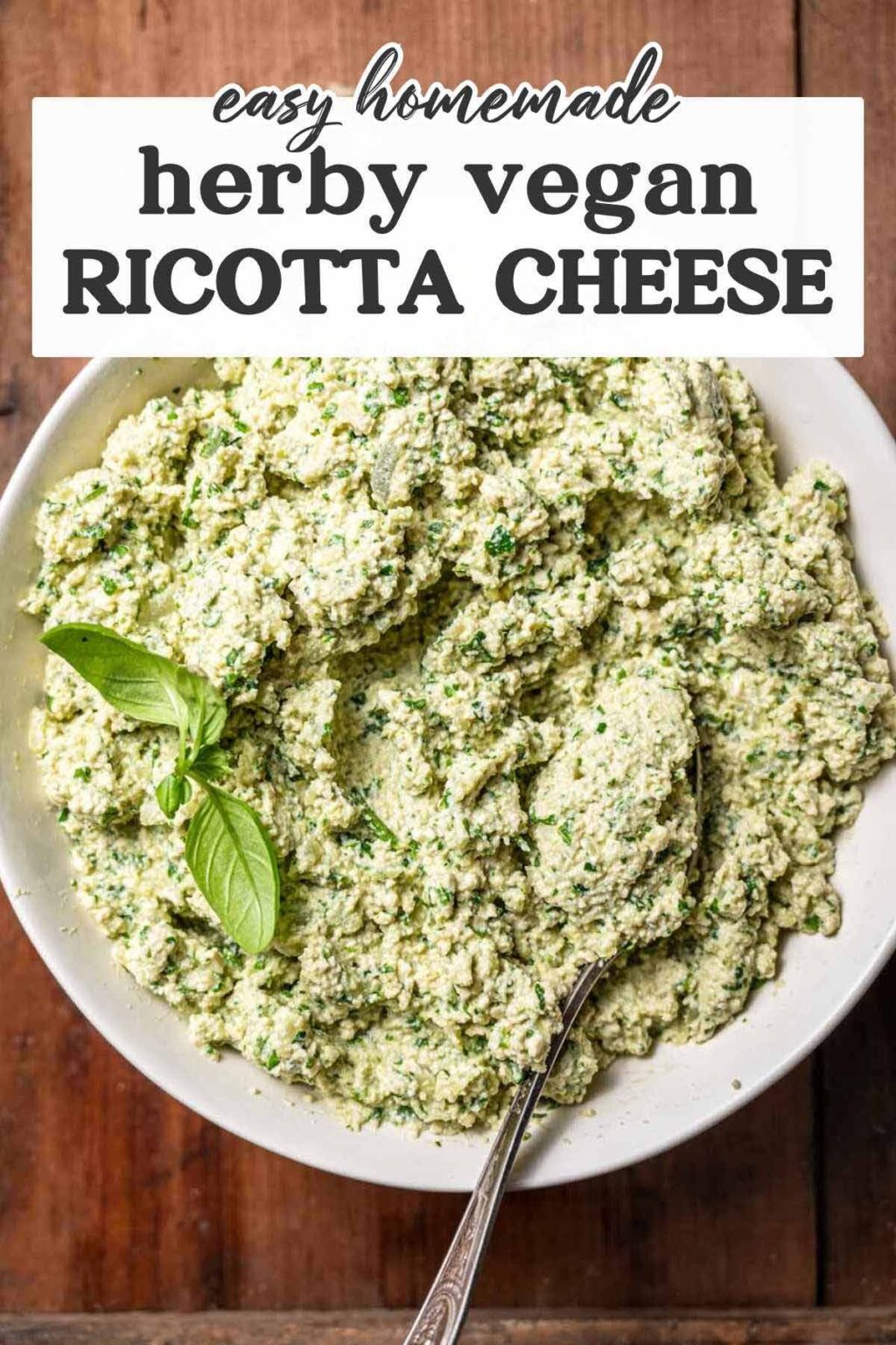 Easy Vegan Tofu Ricotta Cheese for Pasta (Nut-Free!)