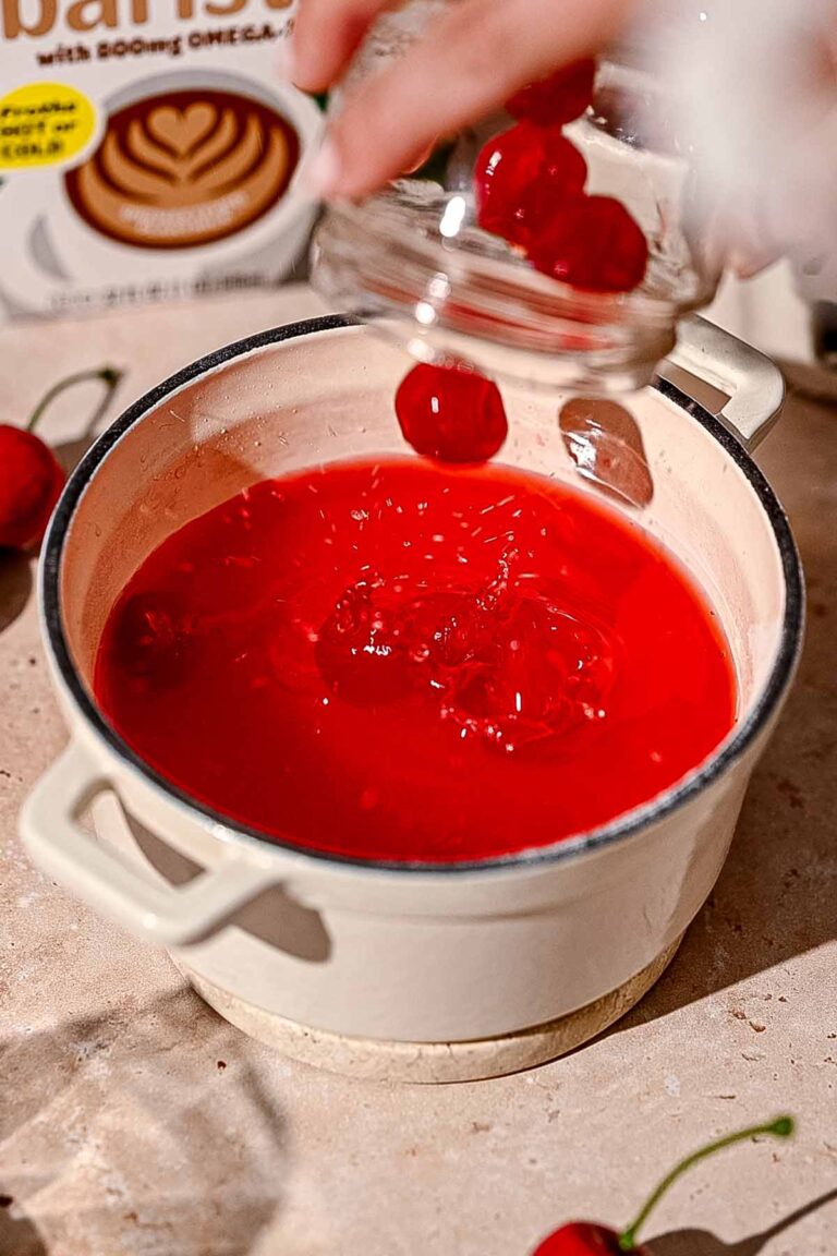 Easy Cherry Simple Syrup for Drinks, Coffee & Cocktails