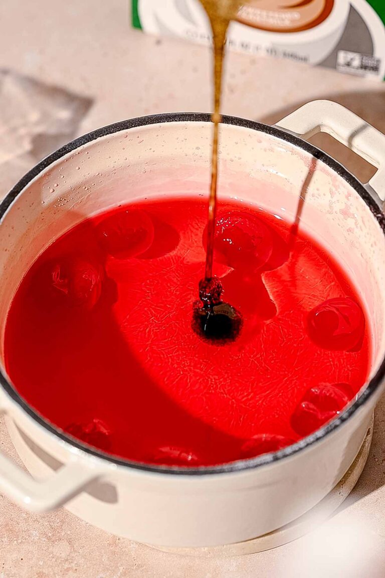 Easy Cherry Simple Syrup for Drinks, Coffee & Cocktails
