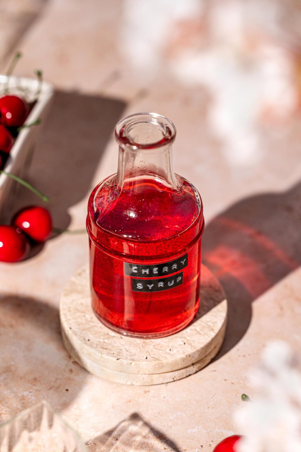 Easy Cherry Simple Syrup for Drinks, Coffee & Cocktails