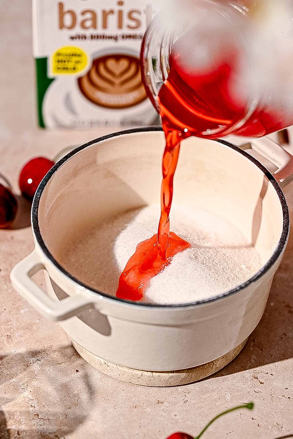 Easy Cherry Simple Syrup for Drinks, Coffee & Cocktails