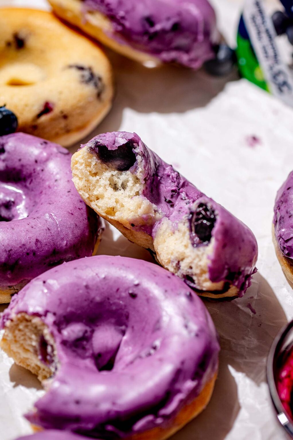 Baked Blueberry Donuts with Glaze – Easy Cake Donut Recipe