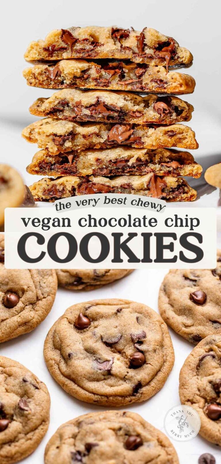 Very Best Vegan Chocolate Chip Cookies - Chewy & Gooey